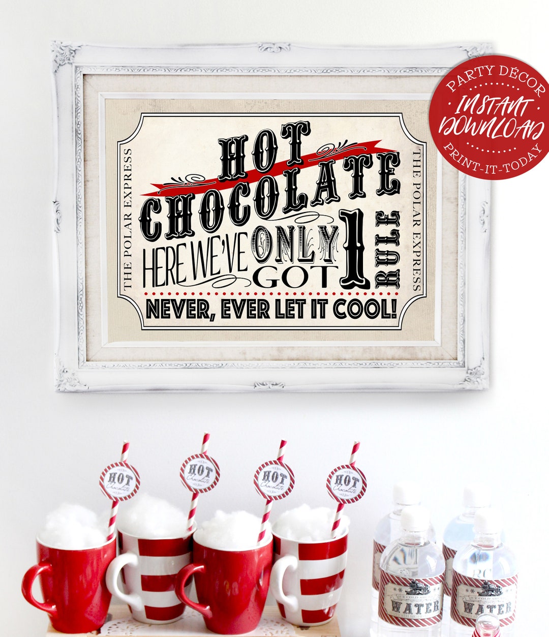 Polar Express Hot Chocolate Poster - INSTANT DOWNLOAD - Printable ...