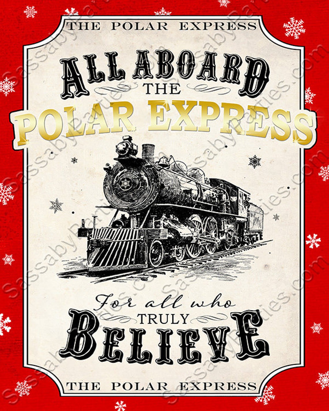 Polar Express Poster All Aboard INSTANT DOWNLOAD - Etsy