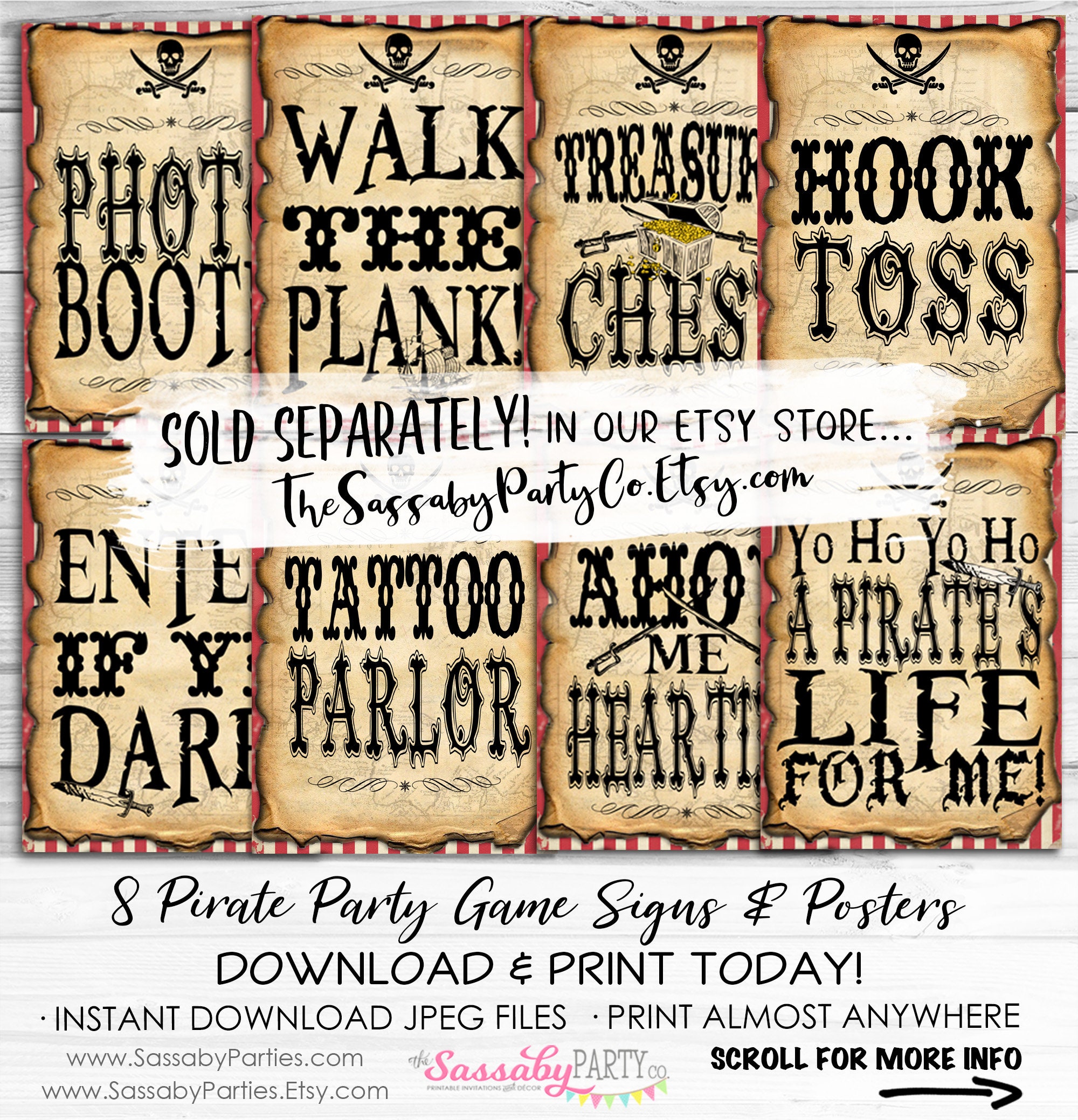 Pirate Walk the Plank Party Sign INSTANT DOWNLOAD | Etsy Canada