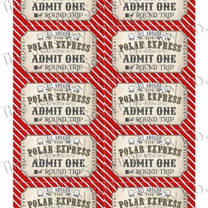Polar Express Train Tickets - INSTANT DOWNLOAD - Printable Christmas ...