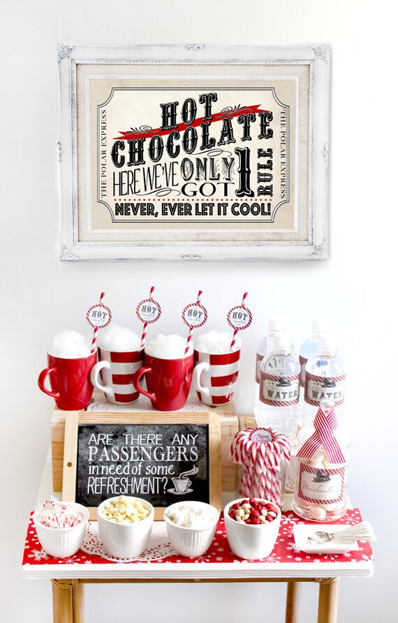 Polar Express Hot Chocolate Pack Red - INSTANT DOWNLOAD - Partially ...