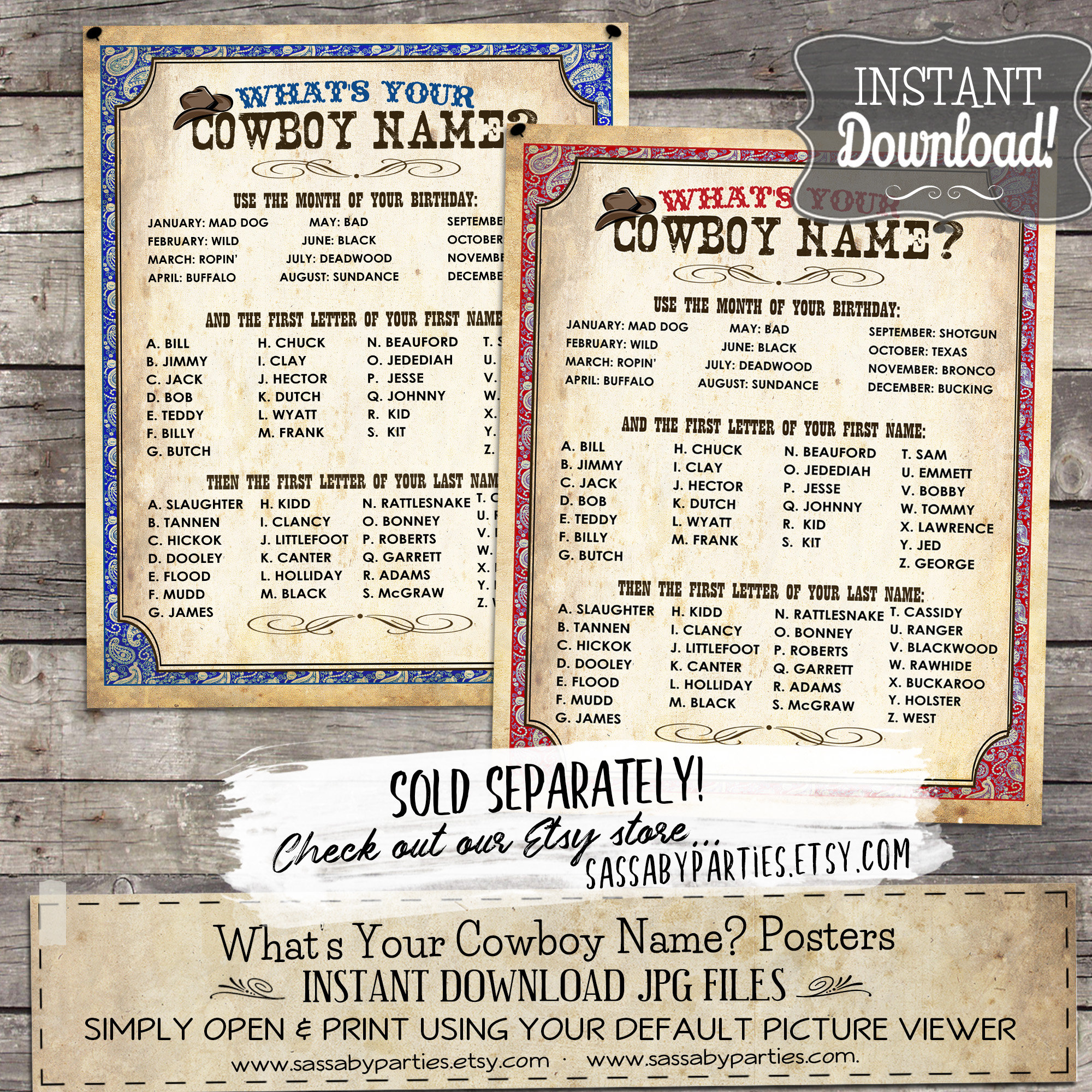 Cowgirl Name Poster PINK - INSTANT DOWNLOAD - 'what's Your Cowgirl Name ...