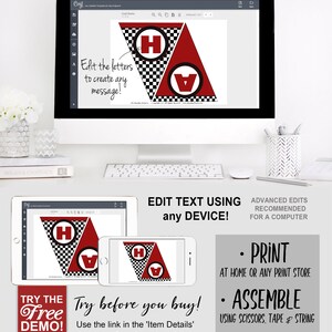 Racing Car Party Pack - INSTANT DOWNLOAD - Editable & Printable, Grand ...