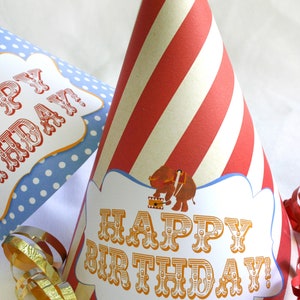 Circus Party Hats Templates - INSTANT DOWNLOAD - Printable Birthday ...