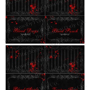 Vampire Party Labels - INSTANT DOWNLOAD - Edit & Print, Halloween ...