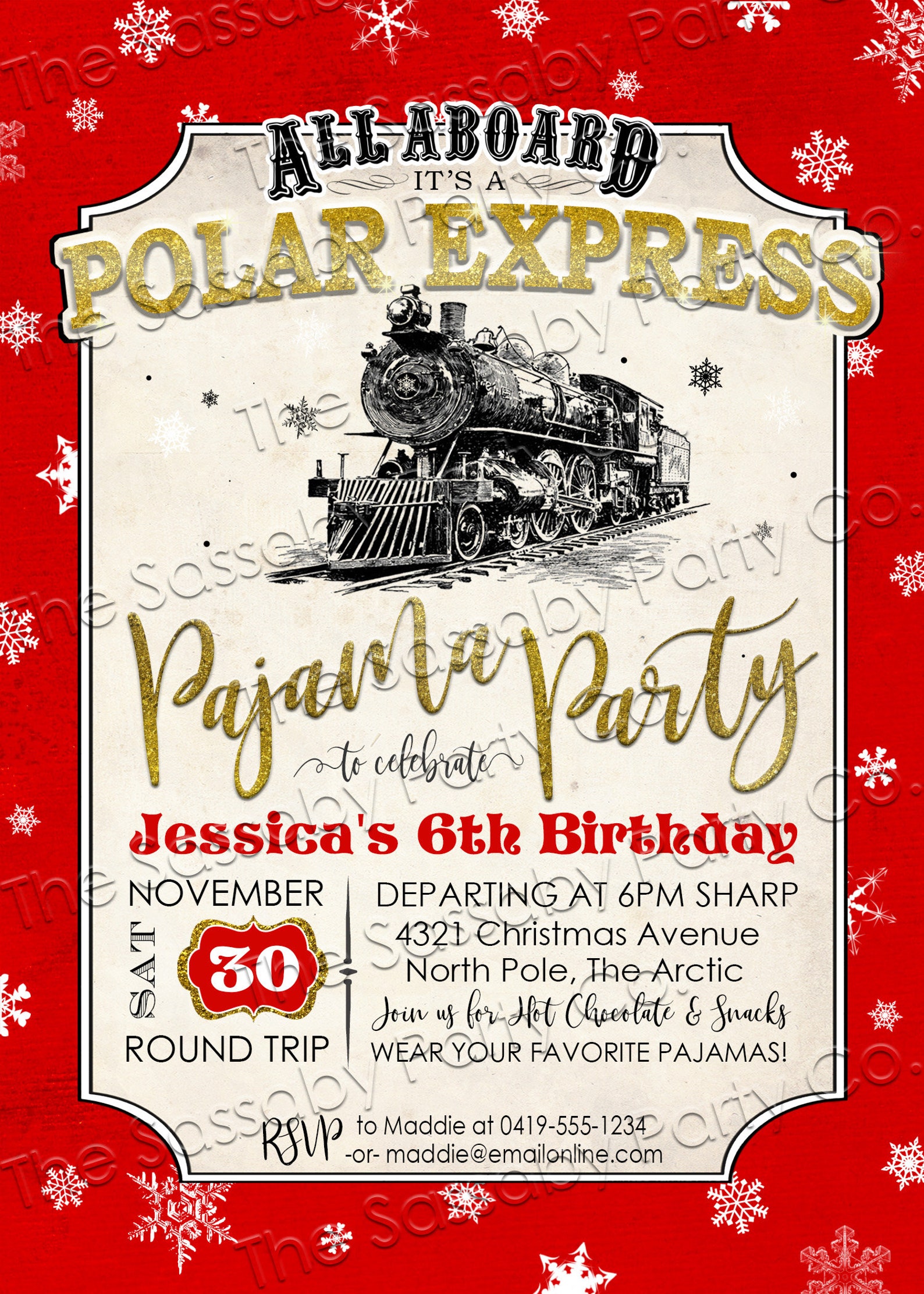 Polar Express Invitation INSTANT DOWNLOAD Partially | Etsy