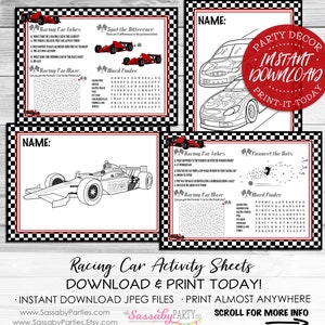 Racing Car Party Pack - INSTANT DOWNLOAD - Editable & Printable, Grand ...