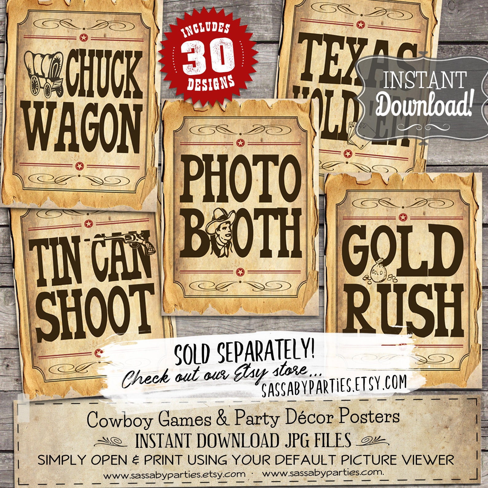 Cowboy WANTED Photo Poster - INSTANT DOWNLOAD - Partially Editable ...