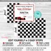 Racing Car Birthday Invitation - INSTANT DOWNLOAD - Editable ...