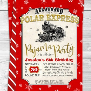 Polar Express Invitation - INSTANT DOWNLOAD - Partially Editable ...