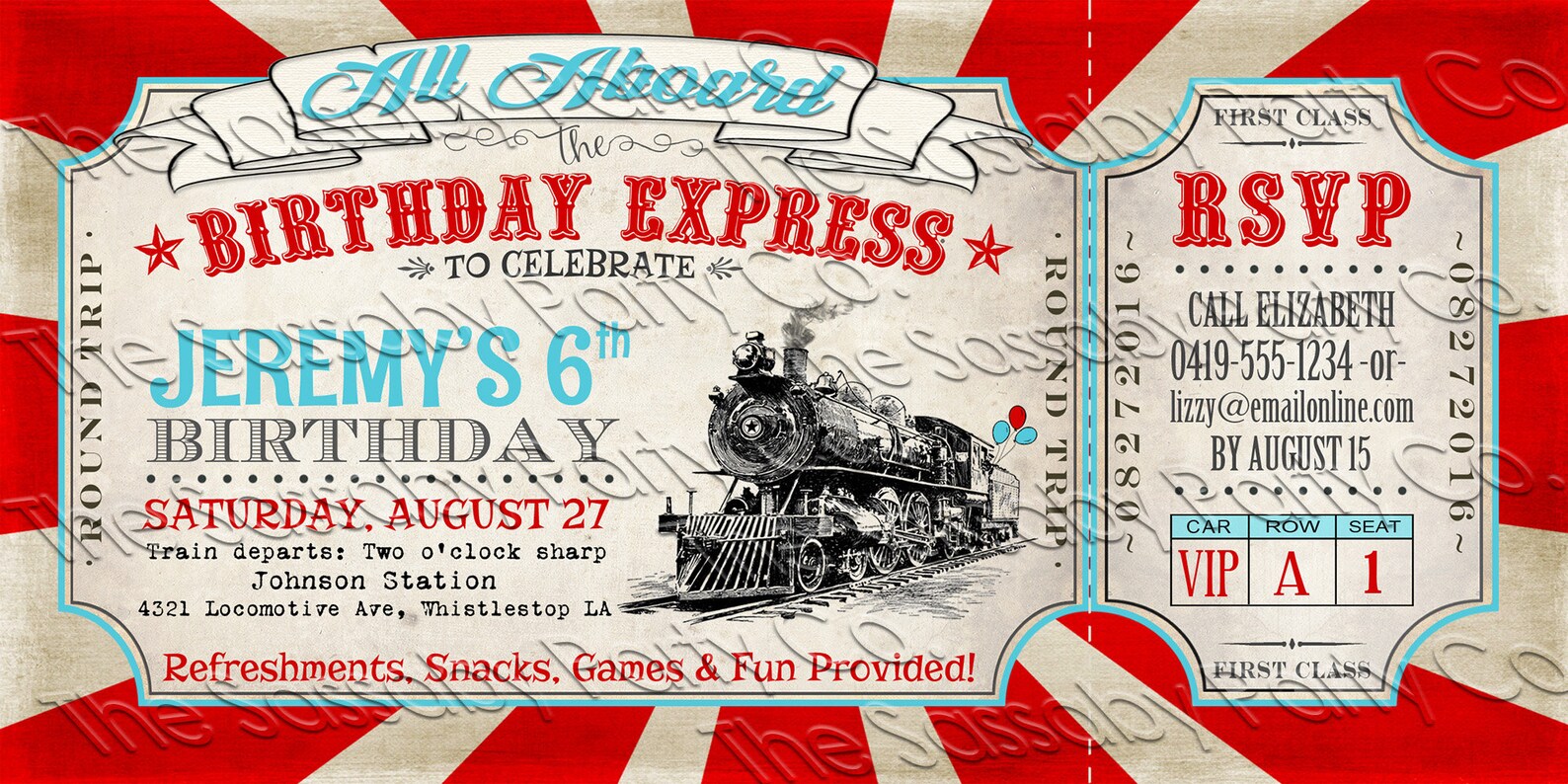 Birthday Express Invitation INSTANT DOWNLOAD Editable & - Etsy