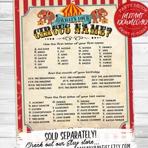 Vintage Circus Digital Paper Pack - INSTANT DOWNLOAD - Scrapbooking ...