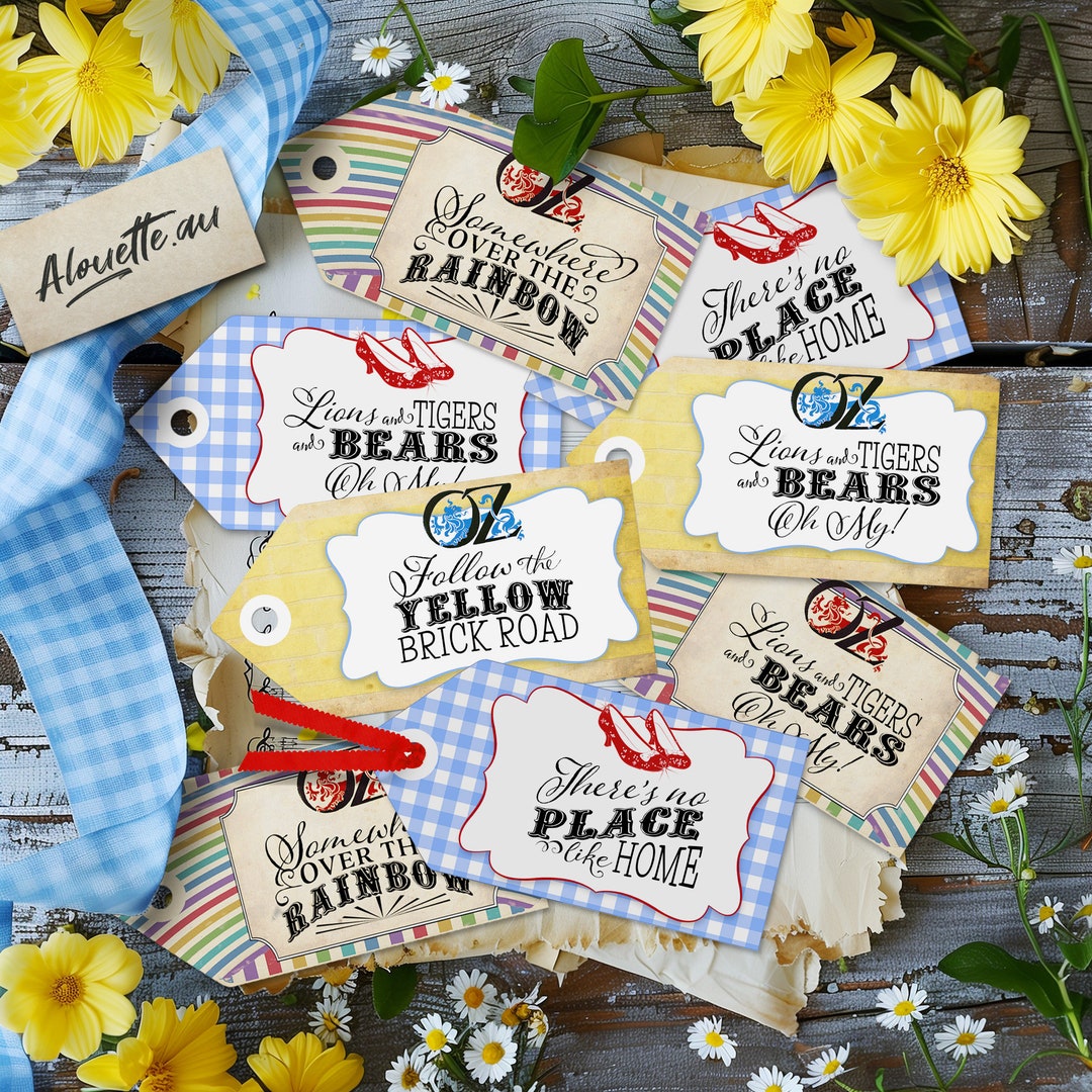 Wizard of Oz Swing Tags - INSTANT DOWNLOAD - Printable Junk Journal Tag ...