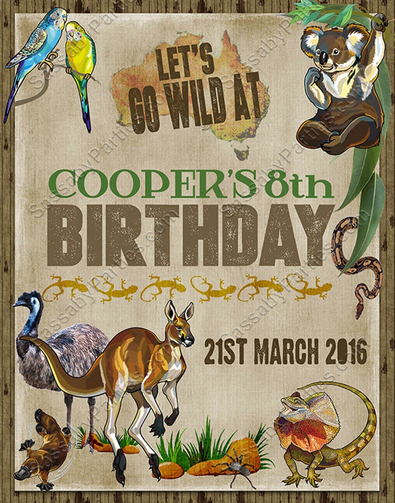 Australian Animals Party Pack - INSTANT DOWNLOAD - Party Decorations ...