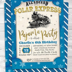 Polar Express Invitation - INSTANT DOWNLOAD - Partially Editable ...