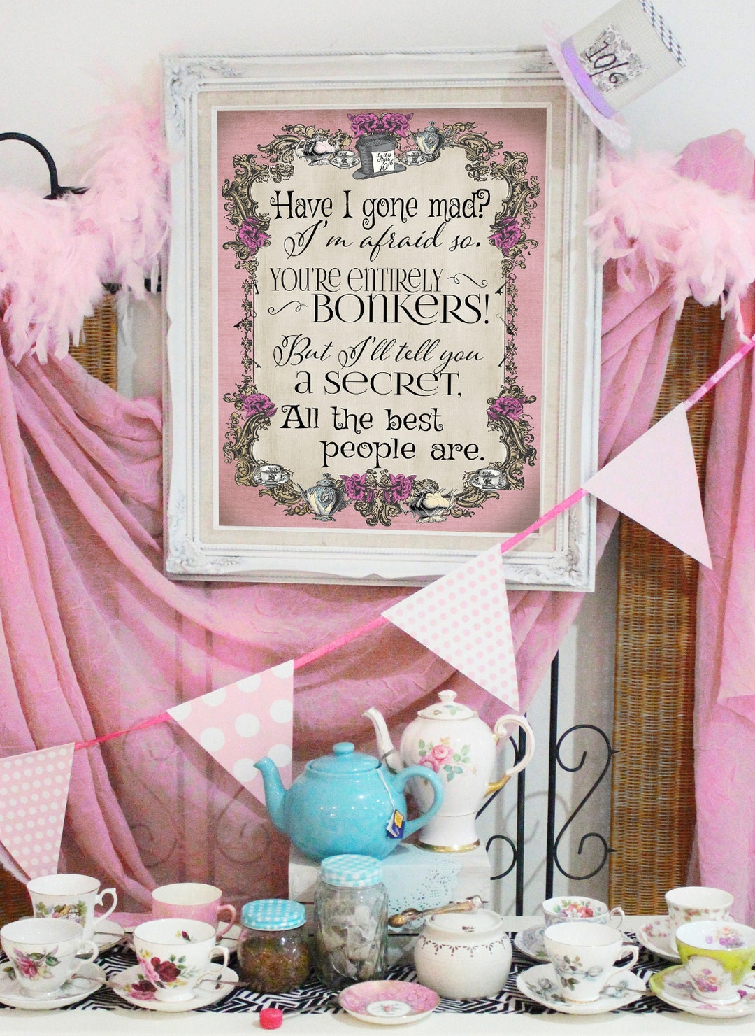 Mad Hatter Tea Party Poster - INSTANT DOWNLOAD - Alice in Wonderland ...