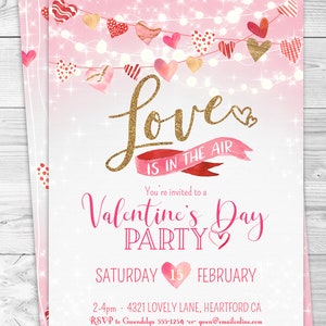 Valentine's Day Party Invitation INSTANT DOWNLOAD Editable & Printable ...