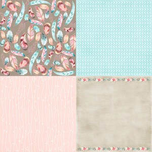 Boho Chic Paper Pack 12 Digital Sheets - INSTANT DOWNLOAD ...