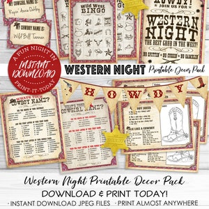 Cowboy MEGA Party Bundle - INSTANT DOWNLOAD - Editable & Printable ...