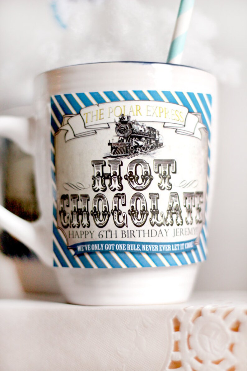 Polar Express Hot Chocolate Pack INSTANT DOWNLOAD Edit & | Etsy