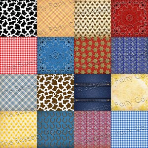 Wild West Cowboy Paper Pack 16 Digital Sheets - INSTANT DOWNLOAD ...