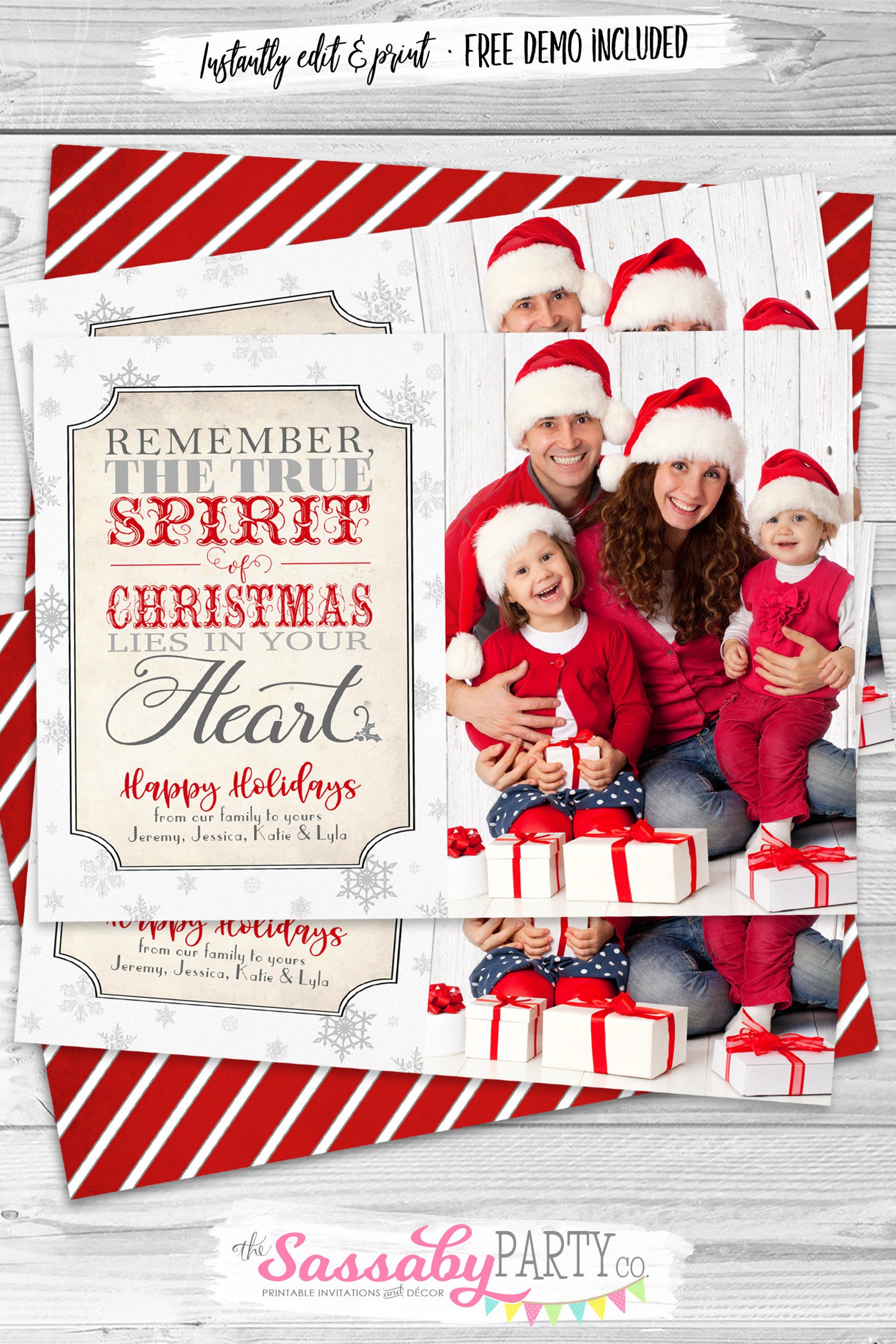 Polar Express Christmas Card - INSTANT DOWNLOAD - Edit & Print, Photo ...