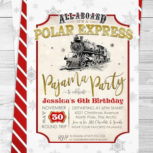 Polar Express Invitation - INSTANT DOWNLOAD - Partially Editable ...