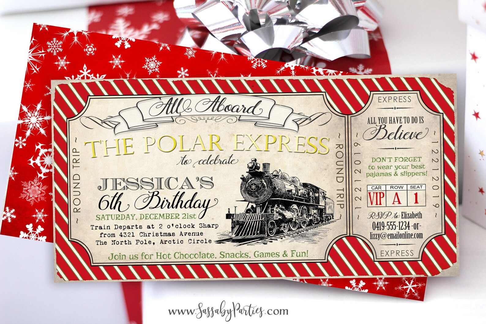 Polar Express Birthday Invitation INSTANT DOWNLOAD - Etsy