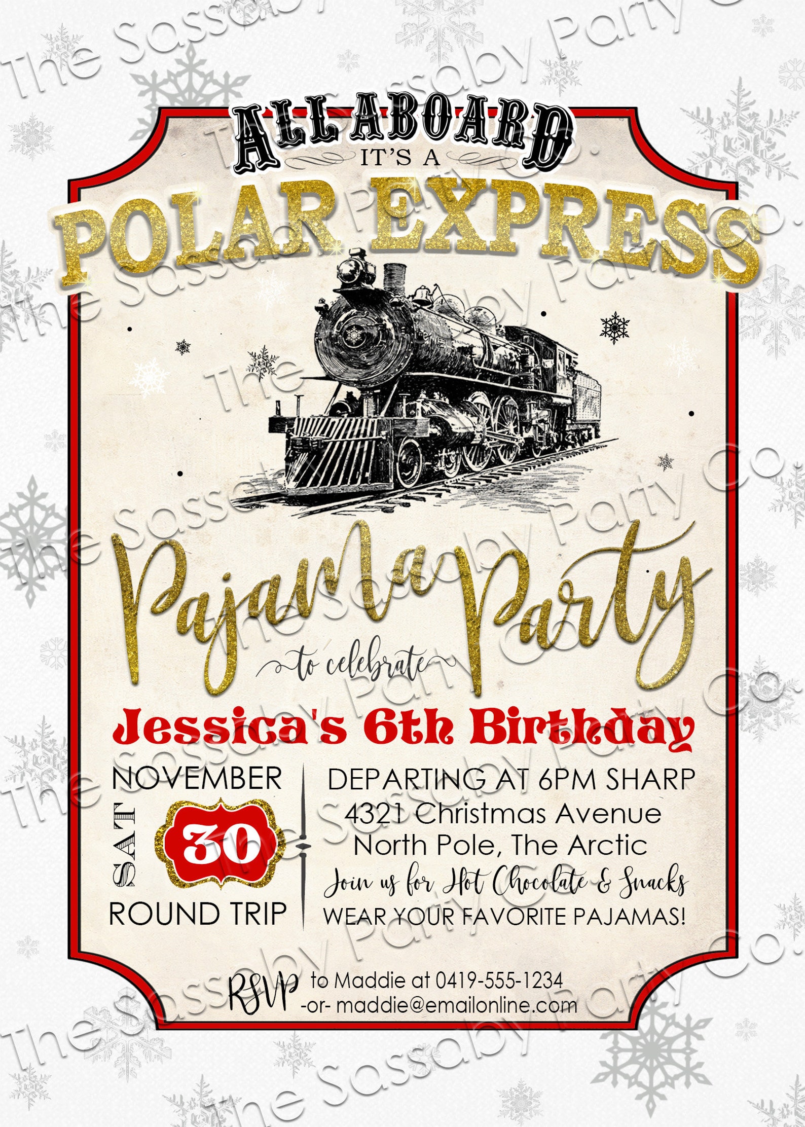 Polar Express Invitation - INSTANT DOWNLOAD - Partially Editable ...