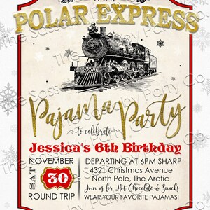 Polar Express Invitation - INSTANT DOWNLOAD - Partially Editable ...