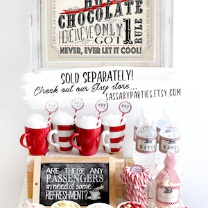 Polar Express Party Labels - INSTANT DOWNLOAD - Edit & Print, Christmas ...
