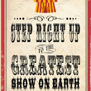Vintage Circus Party Posters - INSTANT DOWNLOAD - Printable Carnival ...