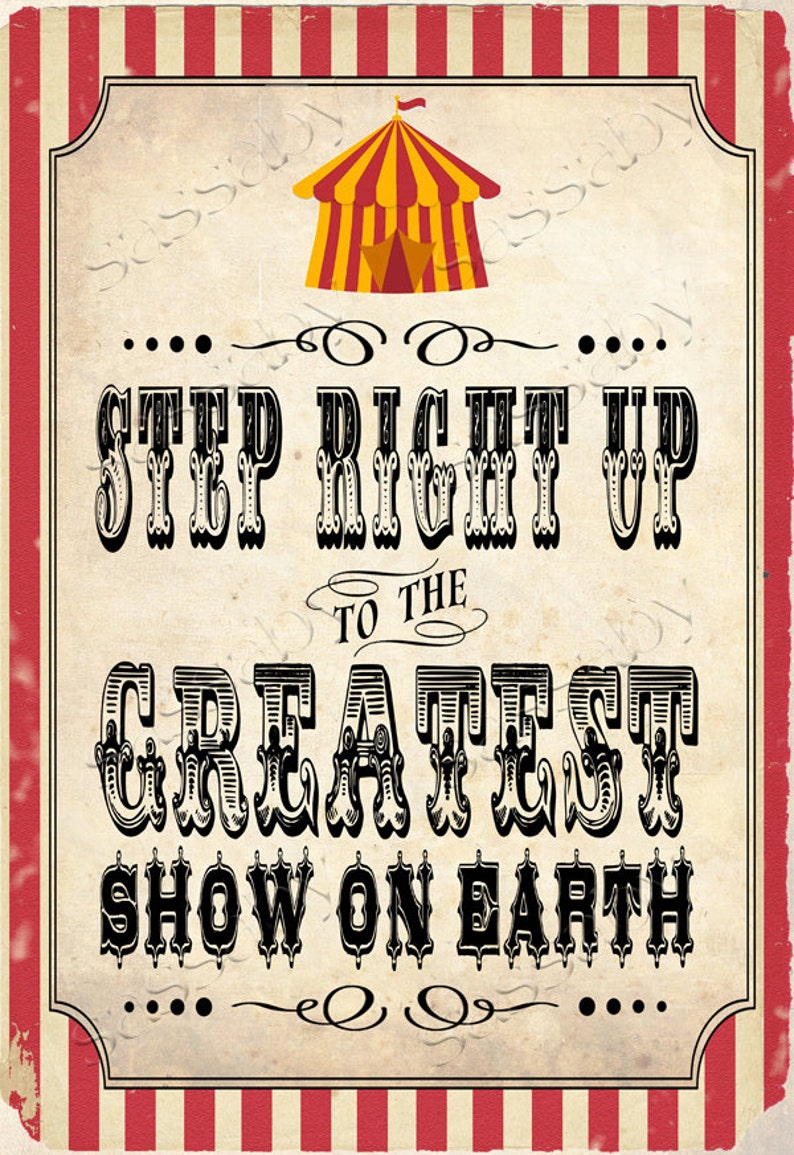 Vintage Circus Party Posters INSTANT DOWNLOAD Printable - Etsy Canada