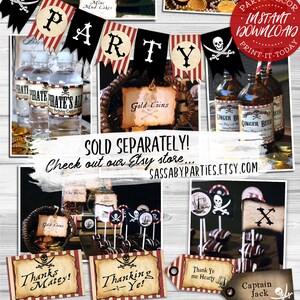 8 Pirate Party Signs/posters - INSTANT DOWNLOAD - Printable Birthday ...