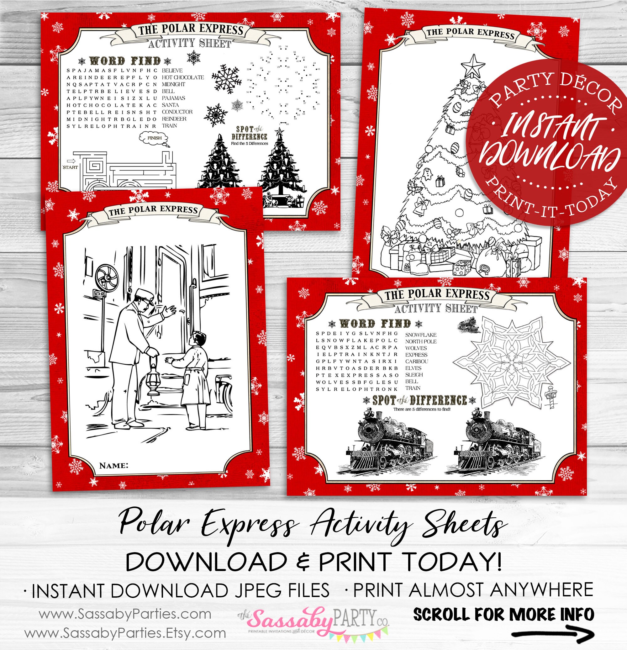 Polar Express MEGA Party Bundle - INSTANT DOWNLOAD - Partially Edit ...