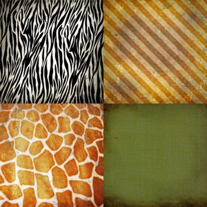 Safari Digital Papers Pack - INSTANT DOWNLOAD - Printable Sheets ...