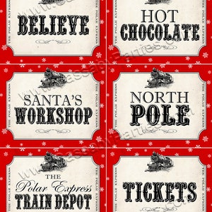 Polar Express Party Signs - INSTANT DOWNLOAD - Printable Posters, Train ...