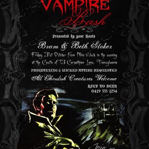 Vampire Party Invitation - INSTANT DOWNLOAD - Edit & Print, Halloween ...