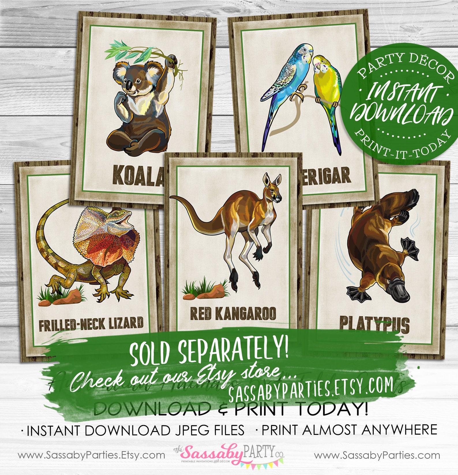 Aussie Party Invitation - INSTANT DOWNLOAD - Edit & Print, Australia ...