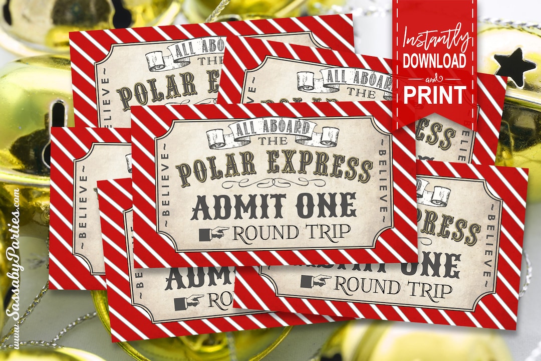 Polar Express Train Tickets - INSTANT DOWNLOAD - Printable Christmas ...