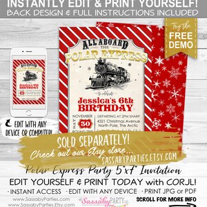 Polar Express Invitation - INSTANT DOWNLOAD - Partially Editable ...