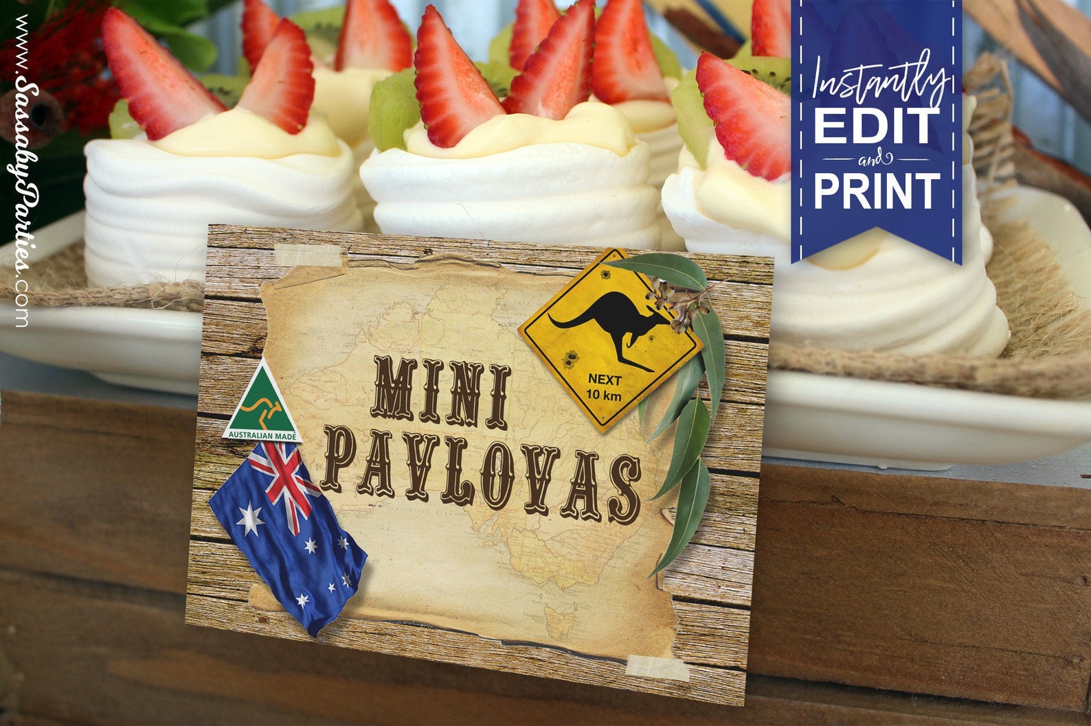 Australia Party Labels - INSTANT DOWNLOAD - Editable & Printable ...