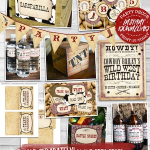 Wild West Cowboy Name Poster RED - INSTANT DOWNLOAD - 'what's Your ...