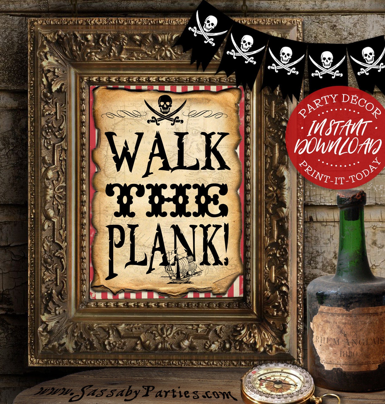 Pirate Walk the Plank Party Sign INSTANT DOWNLOAD | Etsy Canada