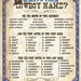 Wild West Cowboy Name Poster + Name Tags BLUE - INSTANT DOWNLOAD ...