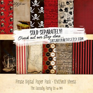 Pirate Party Labels Birthday - INSTANT DOWNLOAD - Editable & Printable ...
