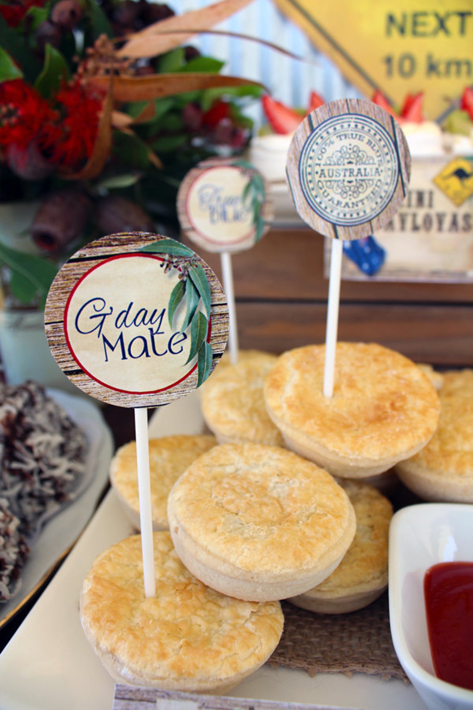 Australia Party Food Cupcake Toppers INSTANT DOWNLOAD - Etsy Australia