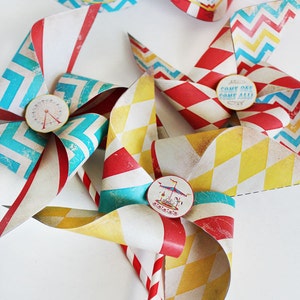 Carnival Pinwheels Templates - INSTANT DOWNLOAD - Printable Party Decor ...
