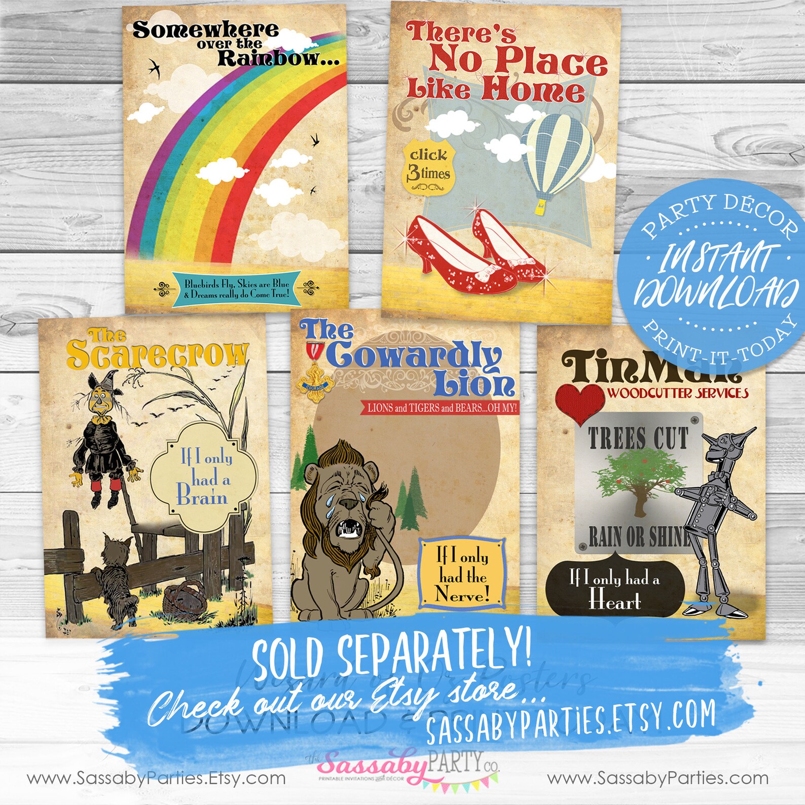 Wizard of Oz Party Labels - INSTANT DOWNLOAD - Edit & Print, Birthday ...