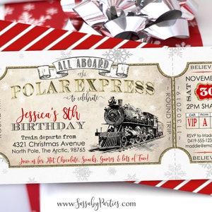 Polar Express Birthday Invitation - INSTANT DOWNLOAD - Partially ...